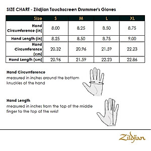 Zildjian Touchscreen Drummers' Gloves - Extra Large