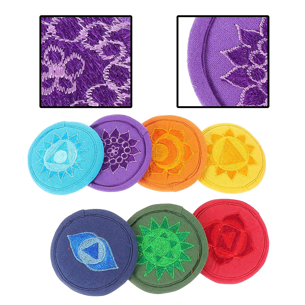 EXCEART 7pcs Singing Bowl Pads Cushion Meditation Sound Bowl Mats Healing Music Instrument Accessory Tibetan Buddhism Art Craft Decoration for Buddha Hall 6FU630814154A4VBHI0V3