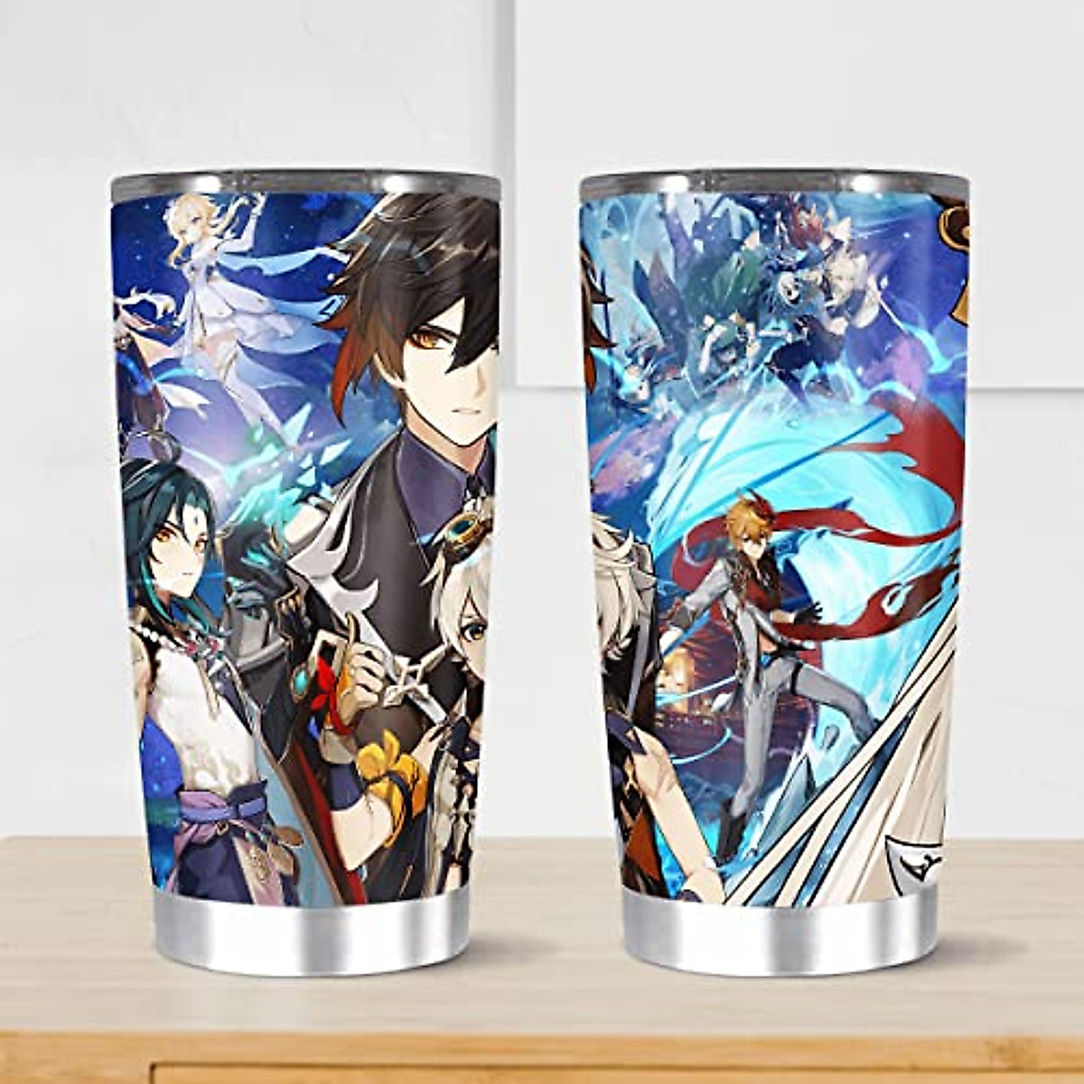 Tumbler Insulated Stainless Steel 20 oz genshin Cold impact Hot Coffee Tea Wine Iced Cup Mug Suit for Home Office Travel