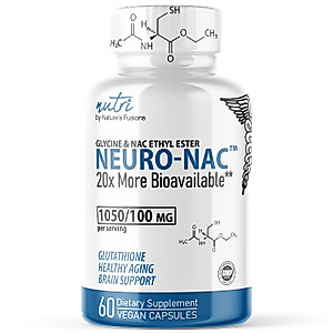 Nature's Fusions Neuro NAC Supplement N-Acetyl Cysteine Ethyl Ester - More Bioavailable Than NAC 600 mg - Boost Glutathione 10x More Than Liposomal Glutathione - 60 Capsules