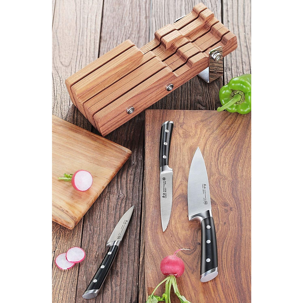 Cangshan S Series 61864 German Steel Forged 4-Piece Starter Knife Block Set