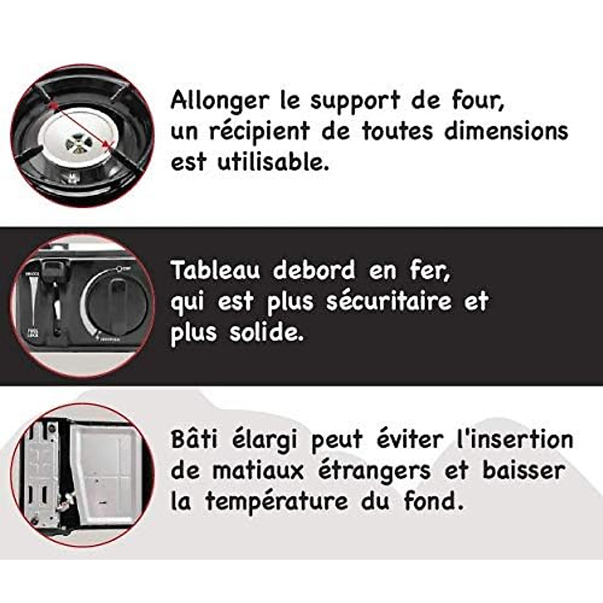 Max Gas Stove MS-2500 (Black), 8000 BTU, Camp Stove, with Carrying Case