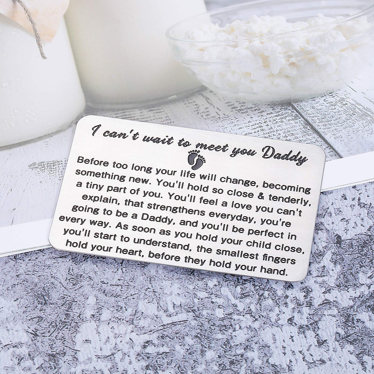 New Dad Wallet Insert Card Daddy to Be Gifts Pregnancy Baby Announcement Gifts for Him New Father Soon to Be Daddy Gifts for Men First Time Dads Gifts from New Mommy Christmas Father’s Day