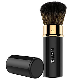 Blush Brush Makeup, Luxspire Professional Powder Brush, Retractable Kabuki Brush for Travel, Blush Bronzer, Contouring Blending, Buffing, Powder Foundation Blush, Portable Makeup Brush