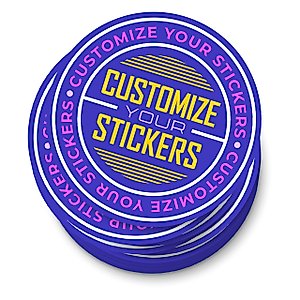 Hot4TShirts Logo Stickers Customized Stickers for Business Logo — Custom Decals Vinyl — Customized Labels — Individually-Cut Waterproof (Circle)