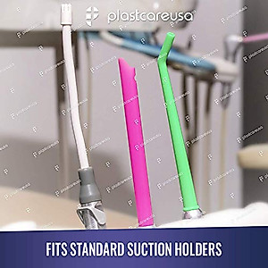 High Volume Evacuator HVE Tips - 1000 HVE Suction Tips Dental Disposable - Vented Evacuation Aspirator Tips with Smooth Edges (Rainbow Assorted - 10 Bags of 100) by PlastCare USA