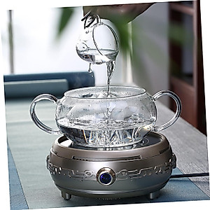 OKUMEYR Glass Saucepan with Lid Stovetop Glass Pots Clear Clear Saucepan Clear Pot Shot Glass with Lid Serving Baby With Cover Glass Surface High Borosilicate Glass