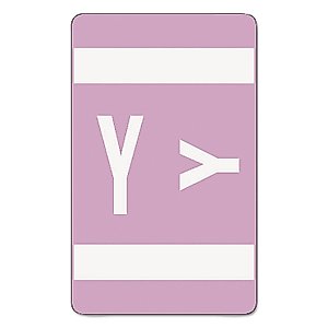 Smead AlphaZ ACCS Color-Coded Alphabetic Label, Y, Lavender, 100 Labels per Pack (67195)