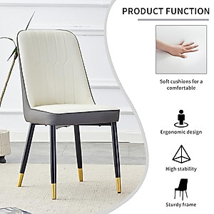 LFVFFA Dining Table Set for 4,Marble Kitchen Dining Room Table and Chairs Set,50 inch Rectangular Kitchen Table, Modern Home Furniture for Kitchen, Dining Room