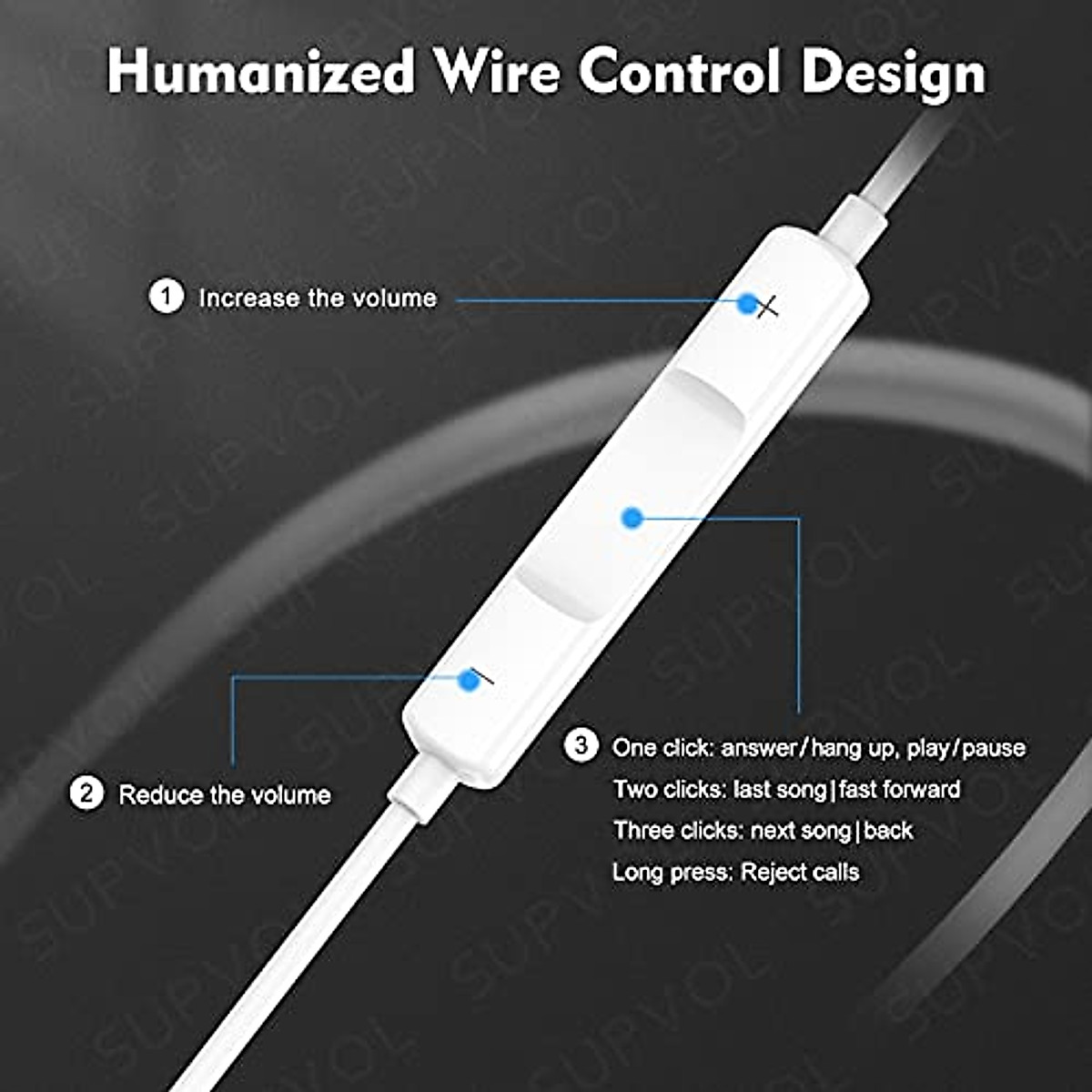 Apple Earbuds, 2 Pack iPhone Wired Earphones Stereo Sound with Built-in Microphone Support Volume Control, Music and Calling, Compatible with iPhone 14/13/12/11//X/Xs/XR/se/8/7 iPad and More