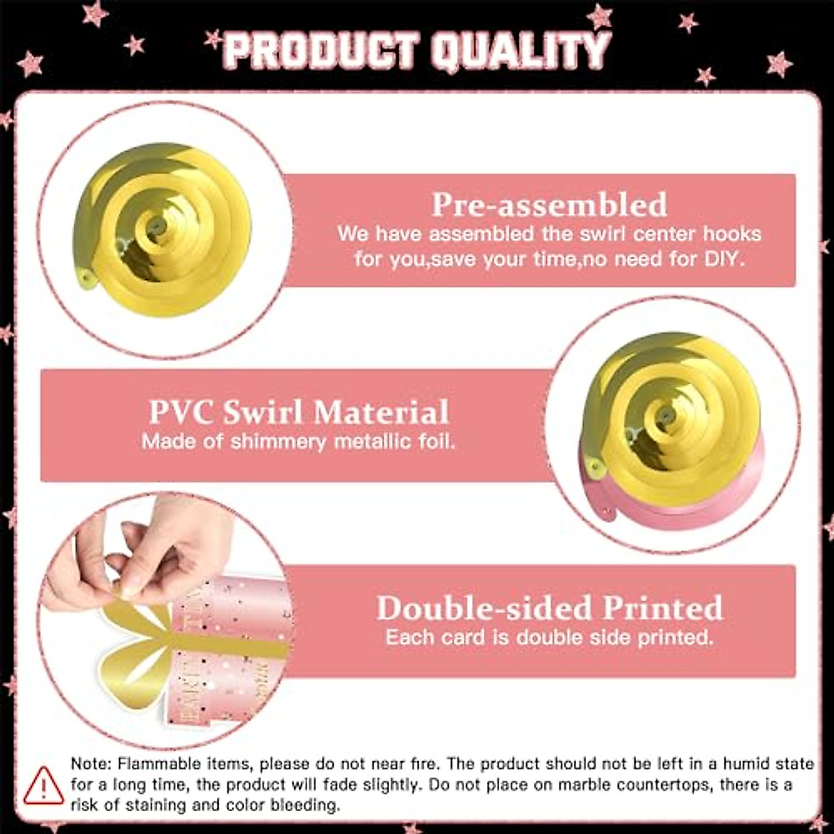 36PCS Pink Rose Gold 13th Birthday Decorations Hanging Swirls for Girls, Happy 13th Birthday Party Supplies Vintage 2012 Foil Swirls,Thirteen Years Old Birthday Ceiling Hanging Decorations Party Decor