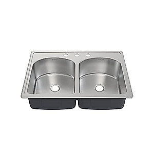 Swiss Madison SM-KT661 Ouvert 33 x 22 Stainless Steel, Dual Basin, Top-Mount Kitchen Sink