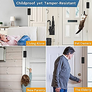 Yomisga Home Security Door Lock Reinforcement Safety Latch Extra Front Doors Security Devices Withstand 800 lbs, Anti Door Kick in Security Protector for Door Inside, Child Proof Aluminum Door Locks