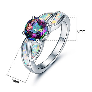 18K White Gold 8mm Moonstone Victorian Style Solitaire Ring for Women (10)