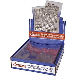 Cowens Coin Pages For 2 1/2 x 2 1/2 Coin Flips (Qty= 10 Pages) .