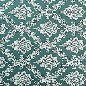 Blue Damask Contact Paper Self Adhesive Shelf Drawer Liner Peel and Stick Damask Wallpaper for Bathroom Living Room 17.7" x 196"