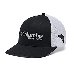 Columbia womens PFG Mesh Ball Cap, Black, Large-X-Large US