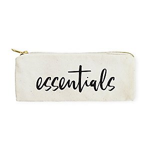 The Cotton & Canvas Co. Essentials Pencil Case, Cosmetic Case and Travel Pouch for Office and Back to School