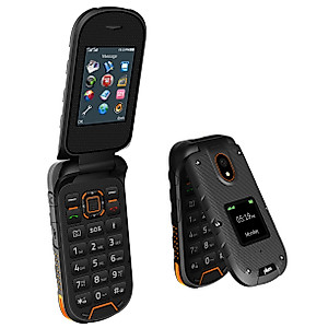 Plum RAM Plus 4G Volte Unlocked Rugged Flip Phone 2022 Model ATT, Tmobile, Speed Talk, Consumer Cellular- Orange