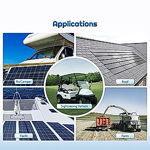 Alrska 150 Watt Flexible Solar Panel 12V Monocrystalline Bendable 150W 12 Volt Semi-Flexible Mono Overlap Solar Panel Solar Panels Charger Off-Grid for RV Boat Cabin Van Car Uneven Surfaces