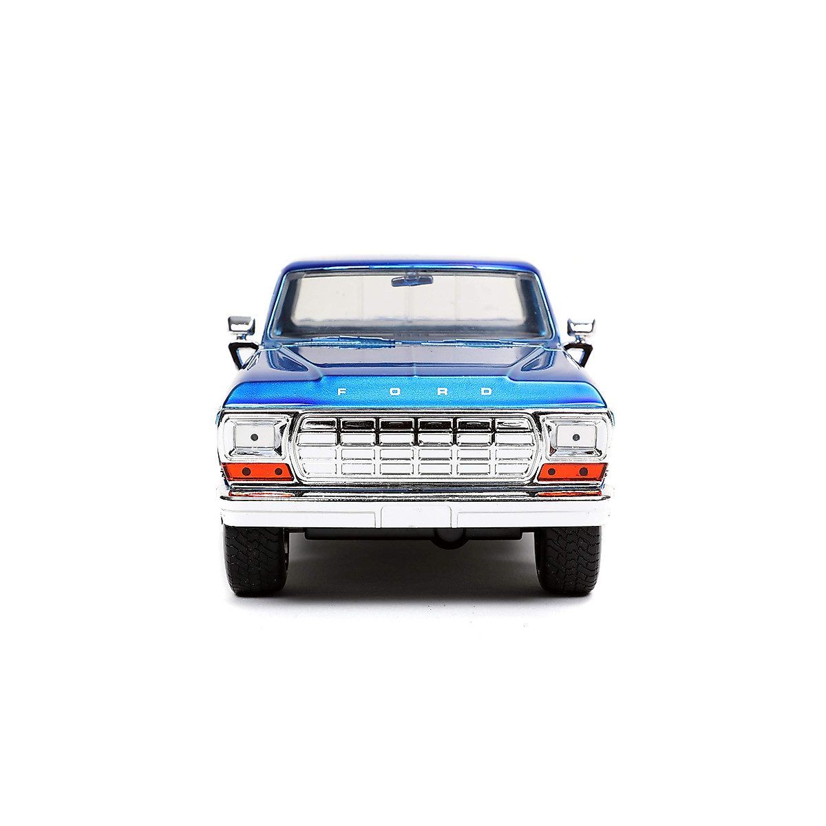 Jada Toys Just Trucks 1:24 1970 Ford F-150 with Rack Die-cast Car Candy Blue, Toys for Kids and Adults