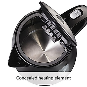 Hamilton Beach Electric Tea Kettle, Water Boiler & Heater, 1.7 L, Cordless, Auto-Shutoff & Boil-Dry Protection, Black (41010)