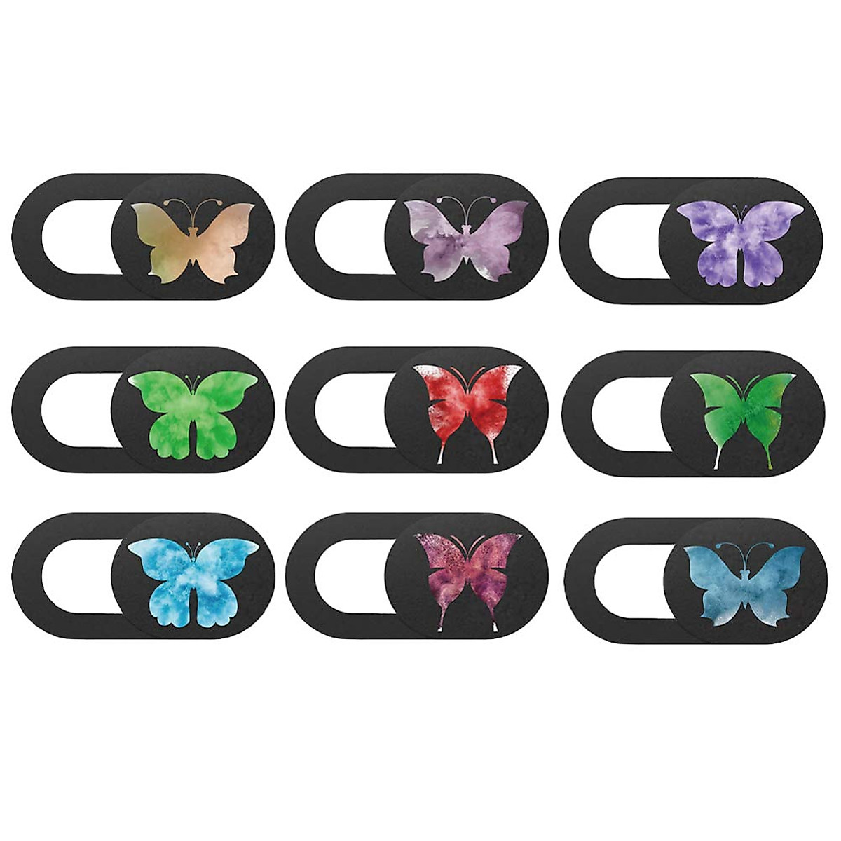 SOLUSTRE 9pcs Lens Cover Webcam Cover Cover Computer Tablet Cam Cover Limpiador De Tablet Privacy Cover Slide Heart-shaped Laptop Lens Cap Slideshow Slider Abs