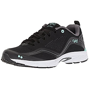 Ryka Women's Sky Bolt Athletic Shoe, Black/Grey/Mint, 7.5 M US