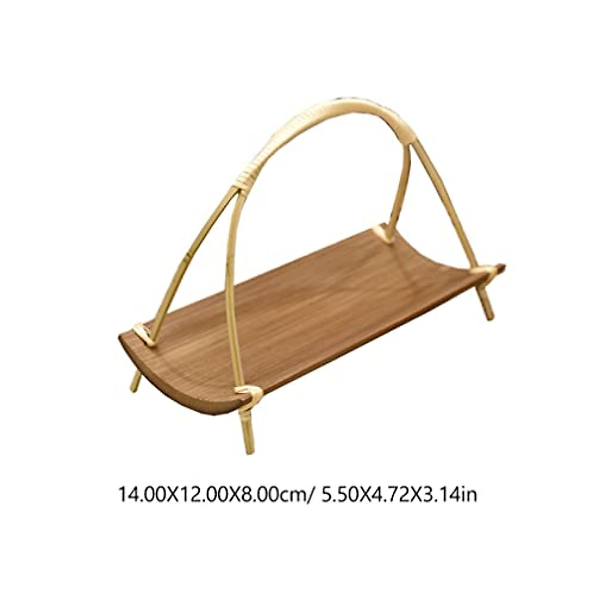 Sushi Tray Wood Food Containers Wooden Serving Tray Guest Towel Holder Tea Dessert Dish Plate Platter with Handle for Breakfast Home Kitchen Bathroom Snack Containers