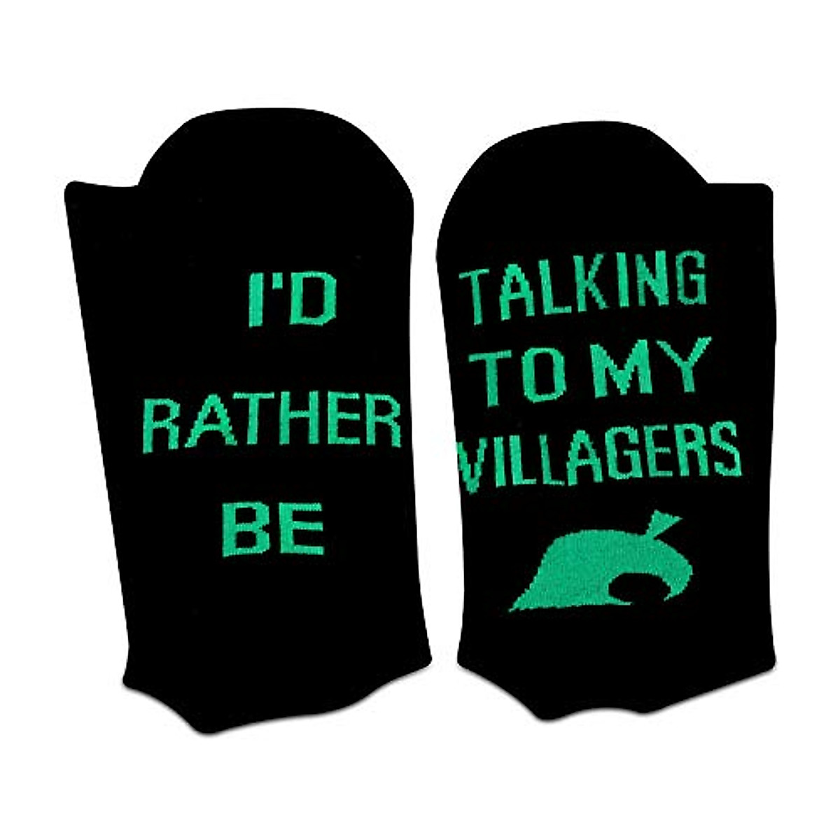 2PAIRS Inspired Gamer Socks I’d Rather Be Taking To My Villagers Series Socks (Taking To My Villagers)