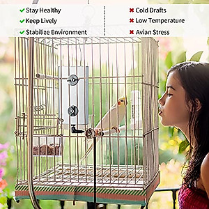 Bird Warmer for Cage, Bird Heater to Snuggle up for African Grey, Parakeets, Parrots, Small Birds, USB 5V,Sliver