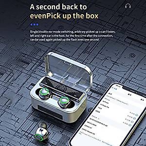 Cagogo YD01 Wireless Bluetooth Headset Large Screen Smart Digital Display in-Ear Breathing Light Sports Headphones