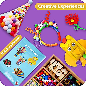 Arts and Crafts for Kids, 2200+ Piece Craft Kit Library in a Box for Kids Age 4 5 6 7 8 9 10 11 & 12 Year Old Boys & Girls, Crafting Supplies Set, Craft Box for Kids, Gift Ideas for Kids Art Kits