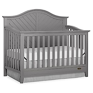 Dream On Me Ella 5-in-1 Full Size Convertible Crib in Storm Grey, Greenguard Gold Certified