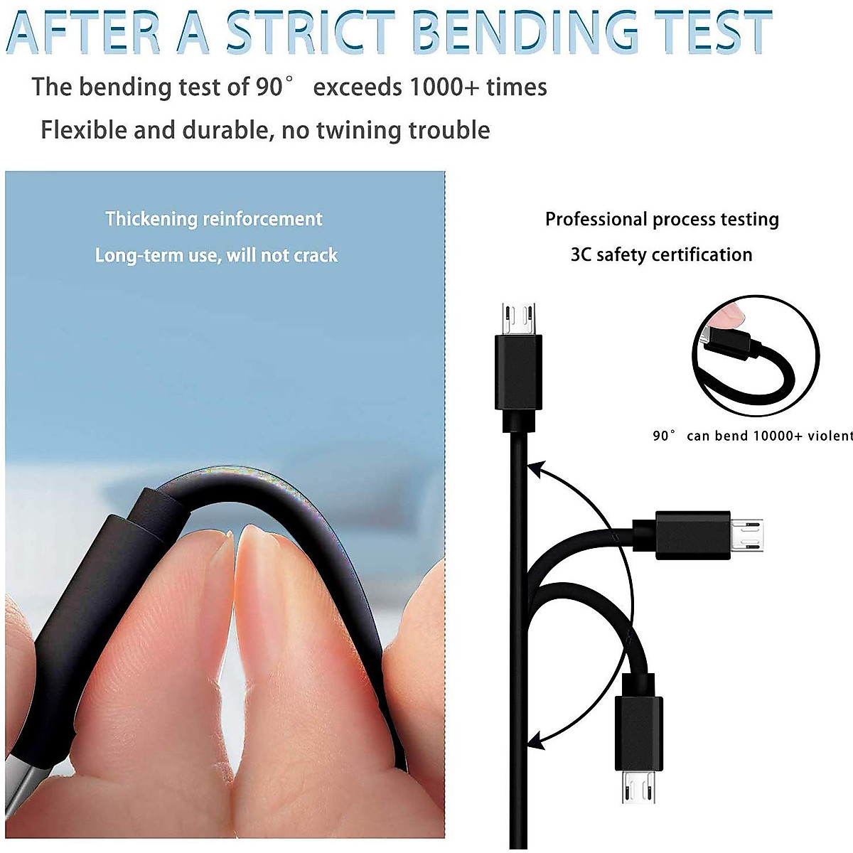 Micro USB Charging Cable Cord Wall Charger Compatible for Beats by Dr Dre Studio Solo Powerbeats 3 2 1 Wireless Headphone, Sony SRS-XB41 XB12 XB20 XB21 XB22 XB31 XB32 XB01 XB10, SRS X3 X2 Speaker 5FT