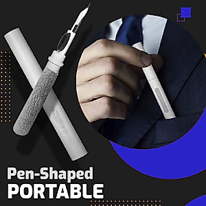 Bluetooth Earbuds Cleaning Pen,in-Ear Headphones Cleaning and Soft Dust Removal Brush Pen for Cleaning The Earwax,Dust in Bluetooth Headset Box,Camera and Mobile Phone (White)