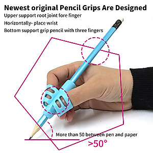 KOABBIT Pencil gripper kids/toddler handwriting aid tools for beginners,Pencil Holder for preschooler 2-4 Years learning to Write for Children's Training Pen Holding Posture Correction Tools(3 PACK)