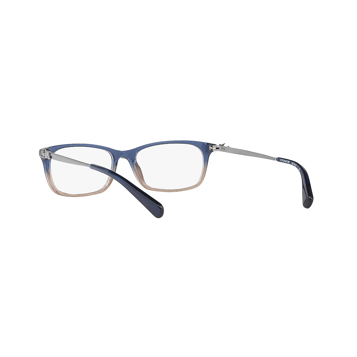 Coach HC6110 Prescription Eyewear Frames, Blue Beige Glitter Gradient/Demo Lens, 50 mm