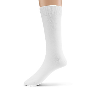 Silky Toes Lenzing™ Modal ModalModal Mens Knee High Socks 2 or 4 Pk, Long Over the Calf Dress or Work Socks (White - 2 Pairs, numeric_10)