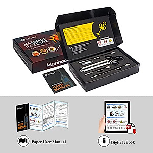 Ofargo Meat Injector, Meat Injectors for Smoking, 3 Marinade Injector Syringe Needles; Injector Marinades for Meats, Turkey, Beef; 2-Oz, User Manual Included