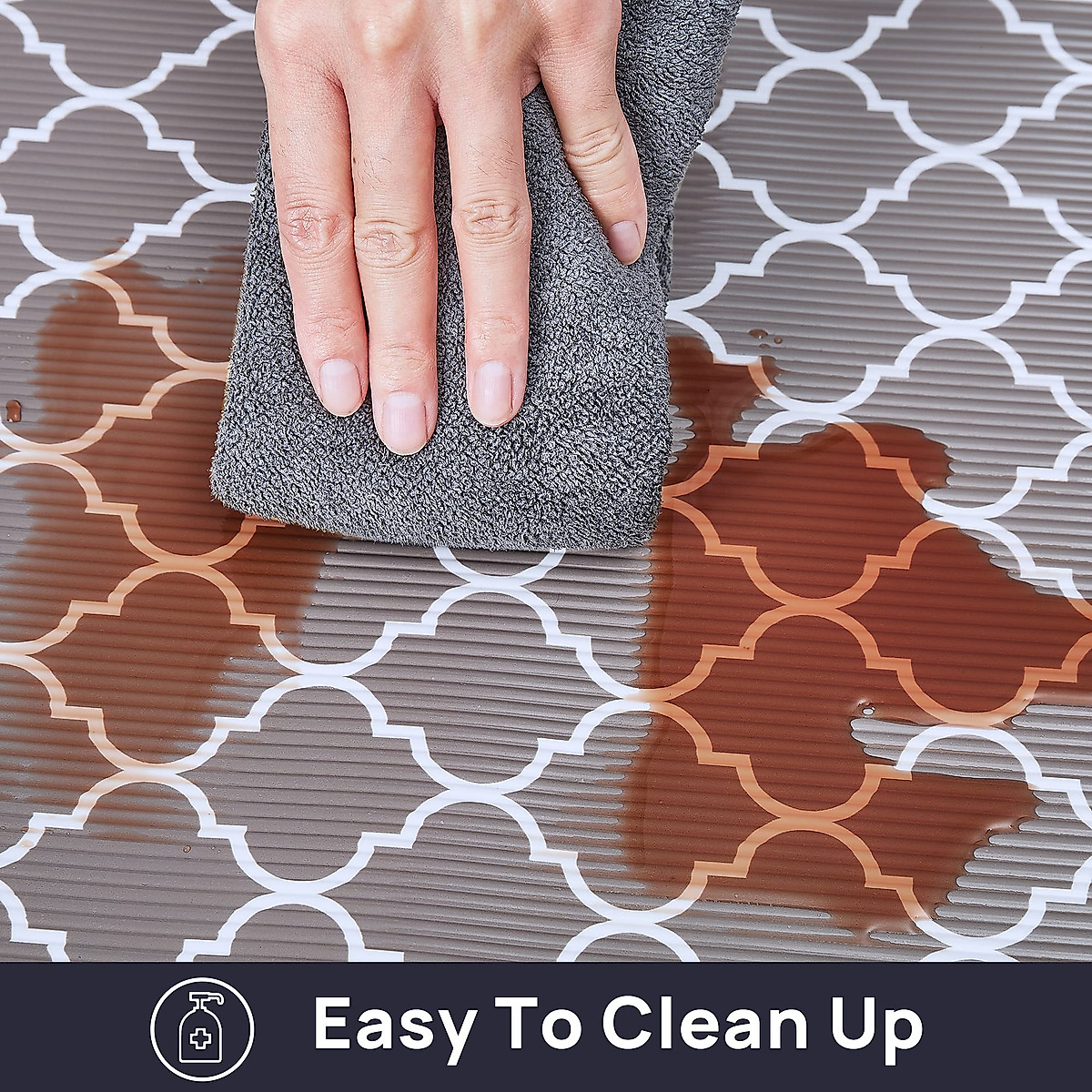 Jersow Non Slip 12"X240" Shelf Liner, Non Adhesive Drawer Liner, Waterproof Shelf Liners for Kitchen Cabinets/Refrigerator/Wire Shelving/Bathroom/Pantry-Heavy Duty, Durable,