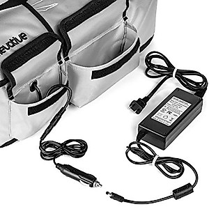 Homevative Electric Heated & Insulated Pizza & Food Delivery Bag. Home Outlet & Car Power Plugs Included, Holds 3 Large Pizza Boxes