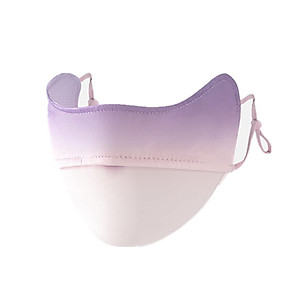 Ligart UV Face Mask Washable Reusable Exercise Breathable Sun Protection Golf Sports Face Mask for Women Purple+Yellow+Pink