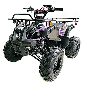 HHH 125cc Utility ATV w/Reverse Youth Adults Quad Big Tires-Pink Camo Extra Large