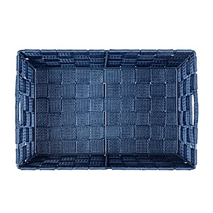 Wenko Adria S Storage Basket White Polypropylene 30 x 15 x 20 cm, blue, Small