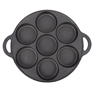 Cabilock 6 Cup Egg Frying Pan Non Stick Egg Burger Steak Pan Breakfast Skillet Cooker Multipurpose Pancake Pan Omelet Cooker Griddle