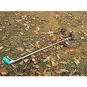 SUNKY - 47 inch Professional Snake Catcher, Collapsible Extra Heavy Duty Reptile Grabber Tongs Stick Rattlesnake Handling Tool Trash Pick Up, Litter Picker with Zigzag Wide Jaw- Stainless Steel