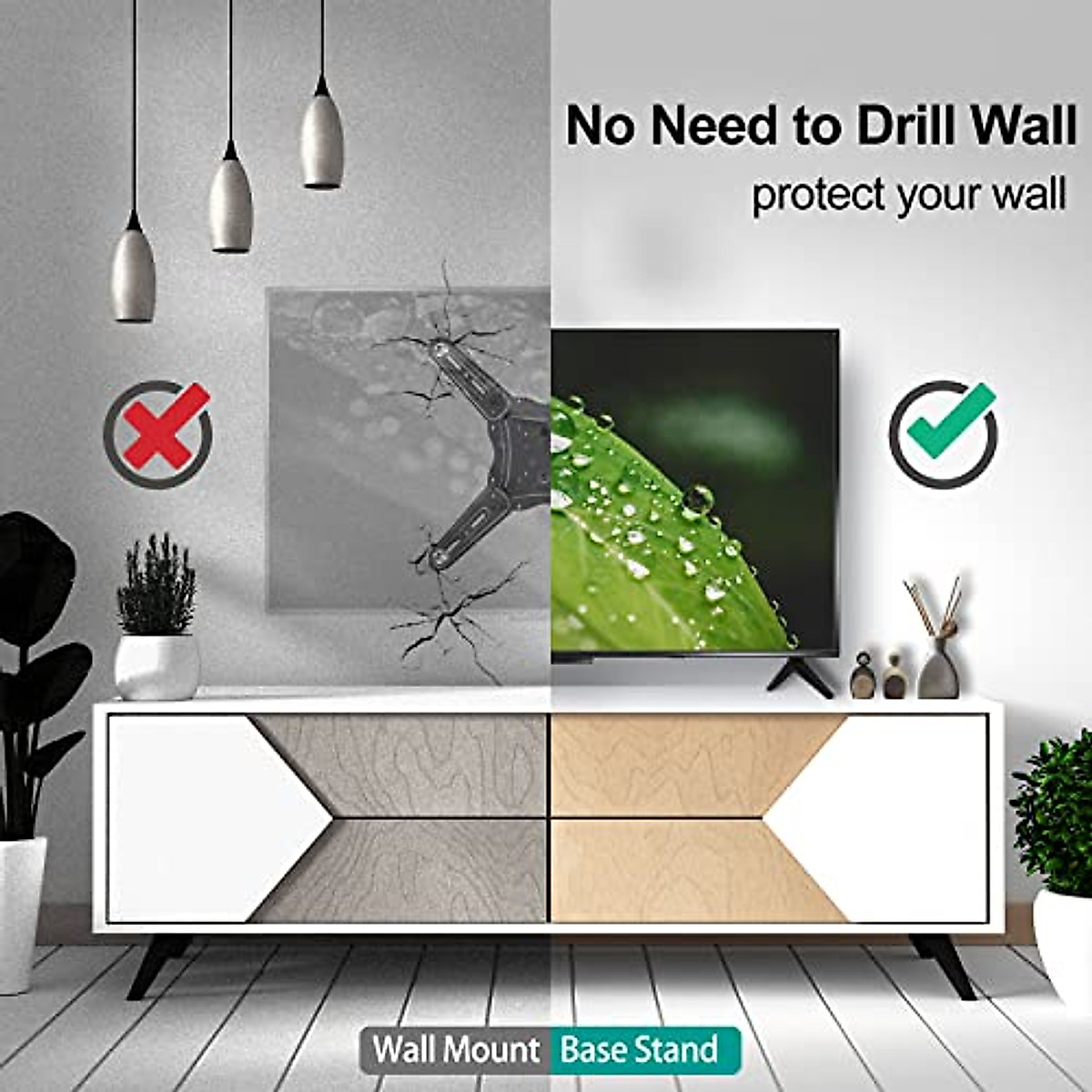 TV Stand Base for Hisense TV Legs, Base Stand for Hisense 32" 40" 43" Smart TV, for 32H4030F 32H4F 32H4F5 32H4030F1 40H4030F 43H4030F, Replacement for Hisense TV Stand with Screws and Instruction