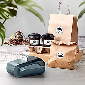 JADENS Label Makers, Bluetooth Label Printer for Barcode, Address, Clothing, Mailing, Small Business, Home, Portable Label Maker Compatible with iOS & Android, with 1Pack 50×30mm Label