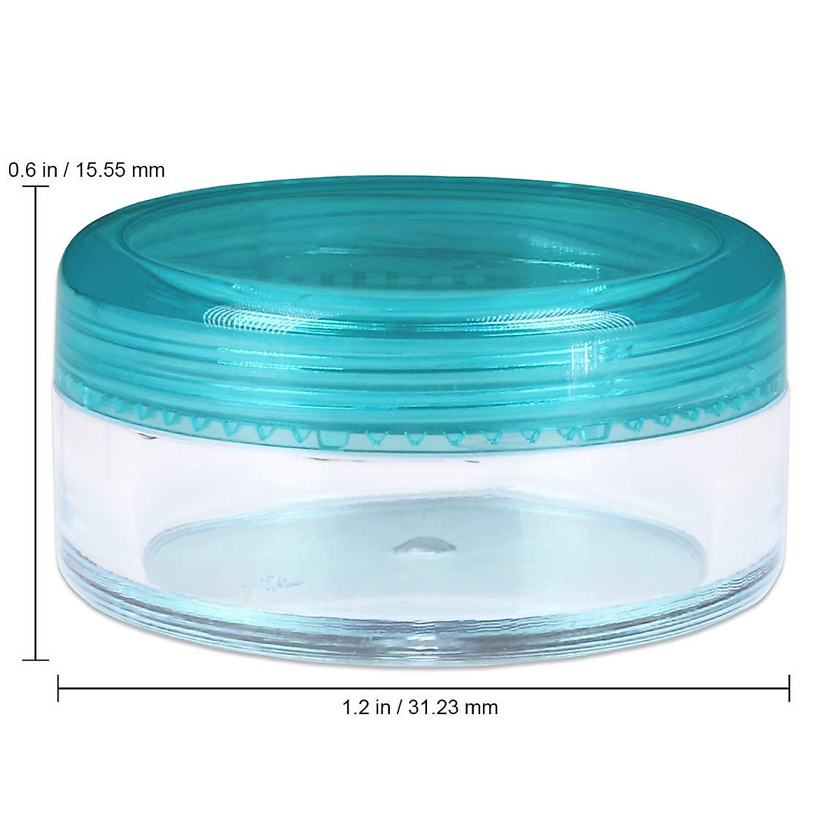 Beauticom® 10 Pieces 5G/5ML Empty Container Jars with MultiColor Lids for Makeup Cosmetic Samples, Small Jewelry, Beads, Nail Charms and Accessories